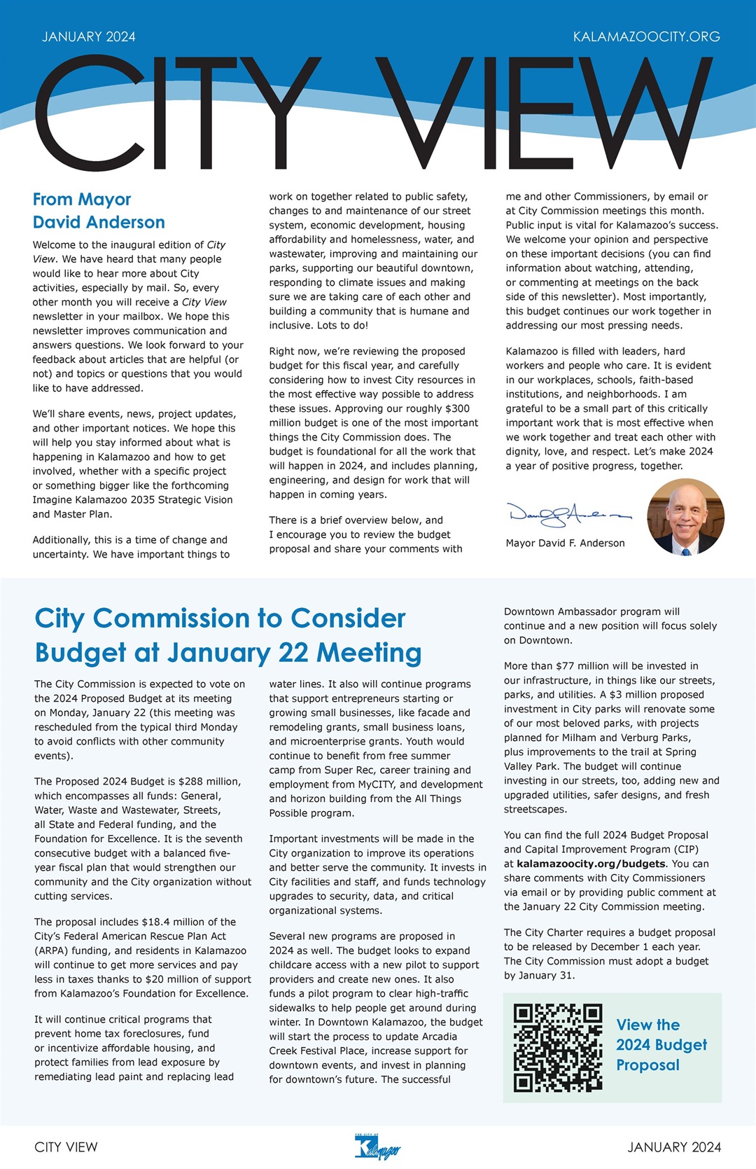City View Newsletter City of Kalamazoo